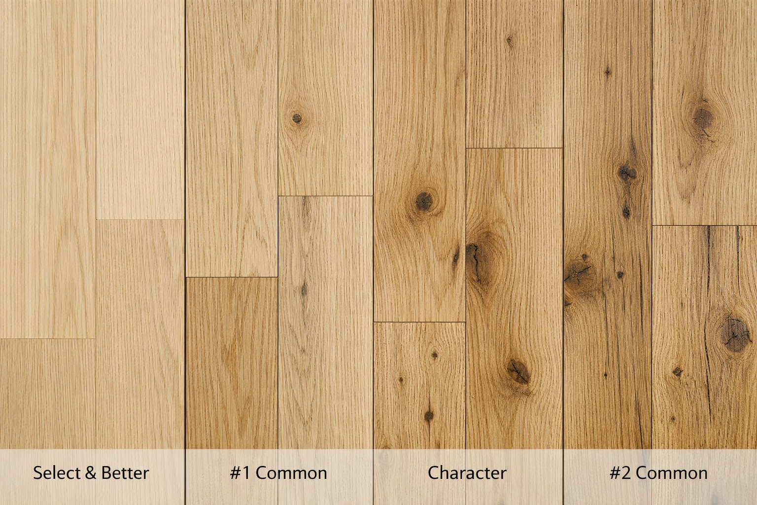 Understanding White Oak Flooring Grades: Select, Common & Character ...